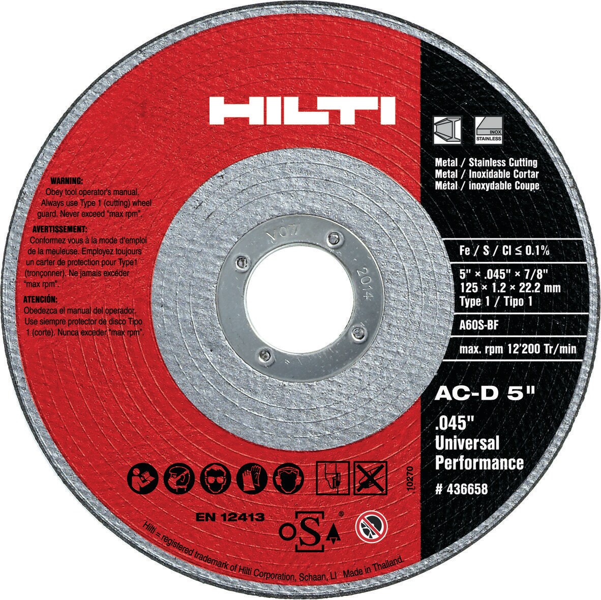AC-D UP Thin abrasive cutting disc - Abrasives - Hilti Malaysia